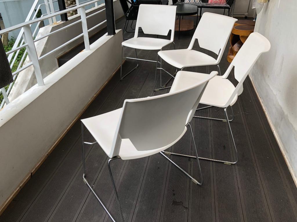Haworth stackable chairs (Set of four), Furniture & Home Living ...