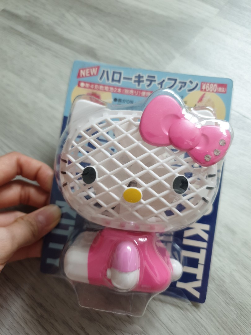 Hello kitty mini desk fan, Furniture & Home Living, Lighting & Fans ...