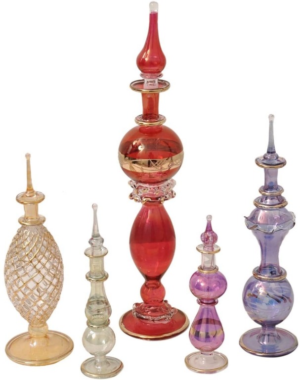 (HOT) CraftsOfEgypt Genie Blown Glass Potion Potions Decorative ...