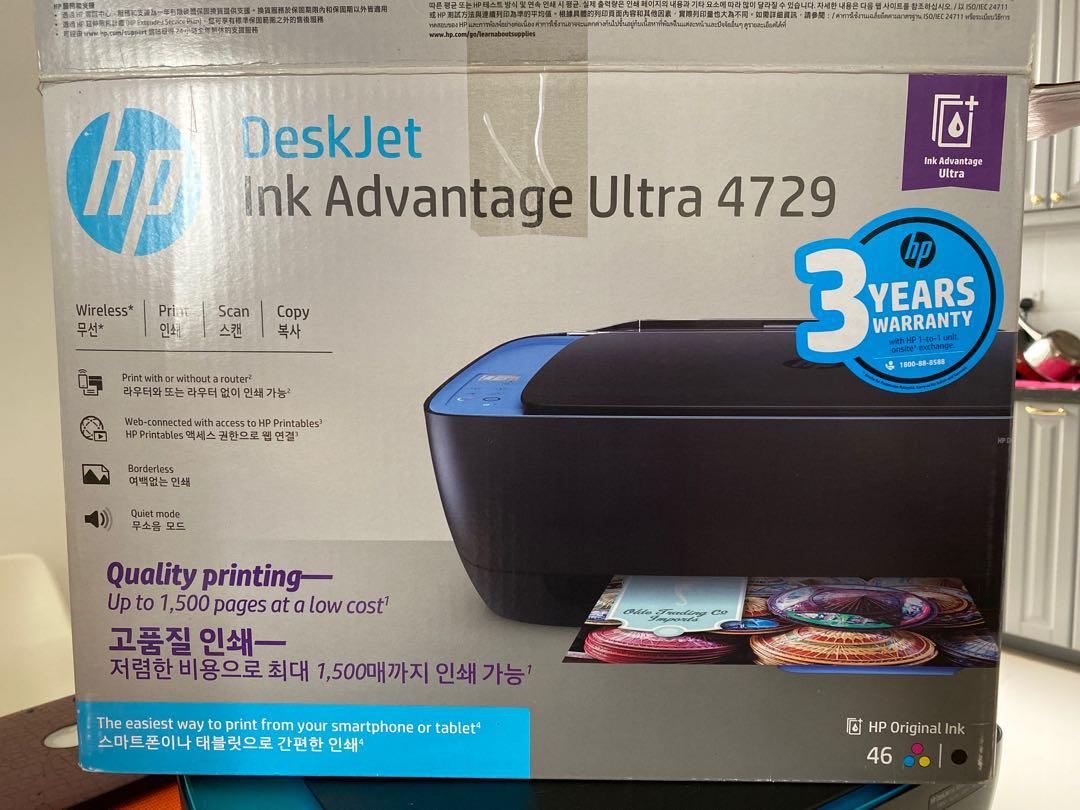 HP printer, Model: Deskjet ink Advantage Ultra 4729, Computers & Tech ...