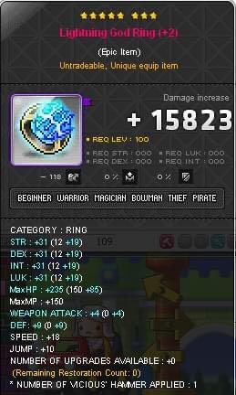 Lightning God Ring, Video Gaming, Gaming Accessories, In-Game Products ...