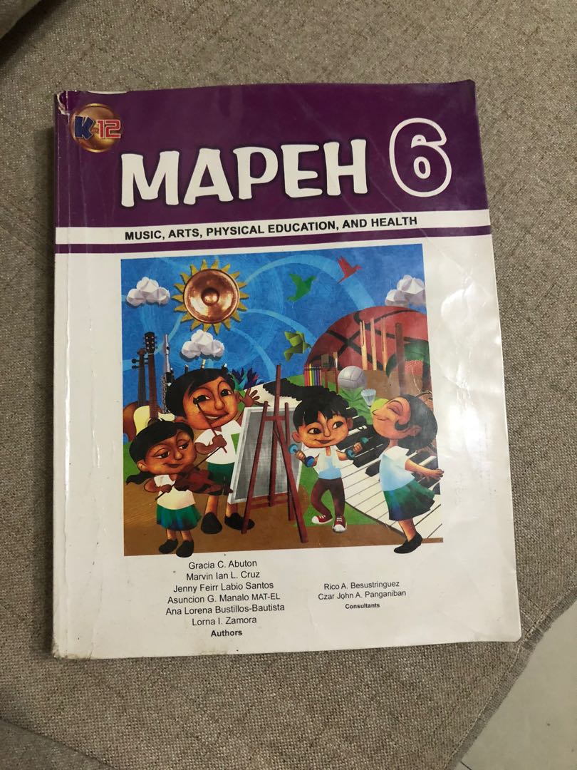 MAPEH For Grade 6 music Arts PE Health Hobbies Toys Books 