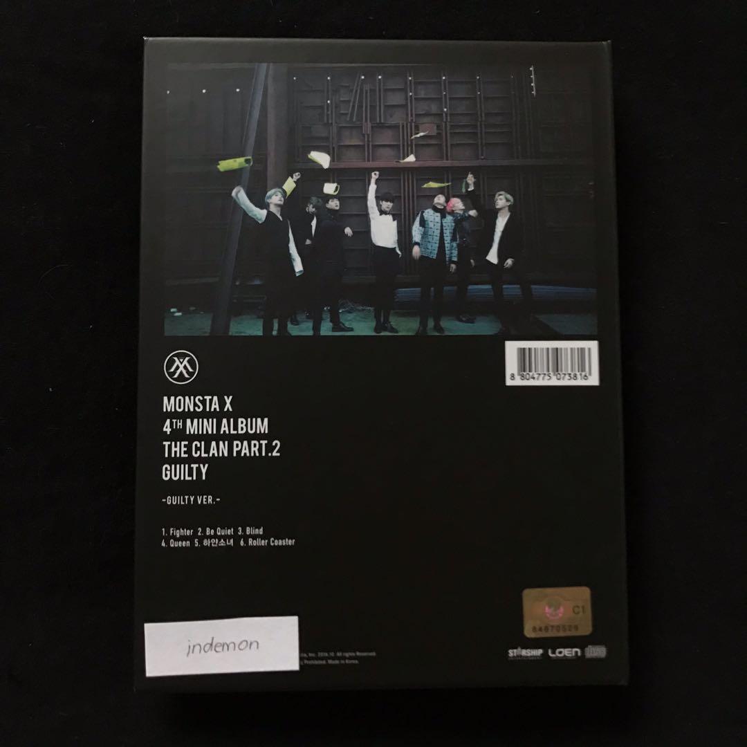 monsta x the clan part 2 guilty mini album, Hobbies & Toys, Collectibles & Memorabilia, K-Wave ...