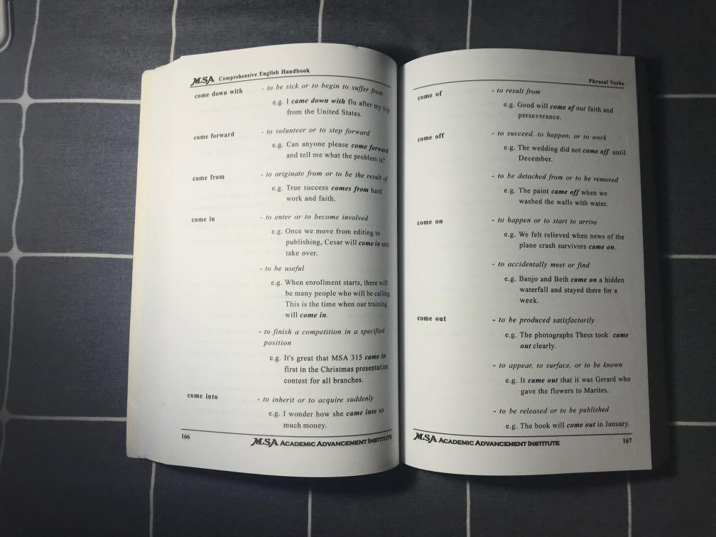 MSA Comprehensive English Handbook, Hobbies & Toys, Books & Magazines ...