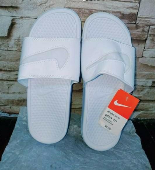 Nike slides with velcro check design, Women's Fashion, Footwear, Flats ...