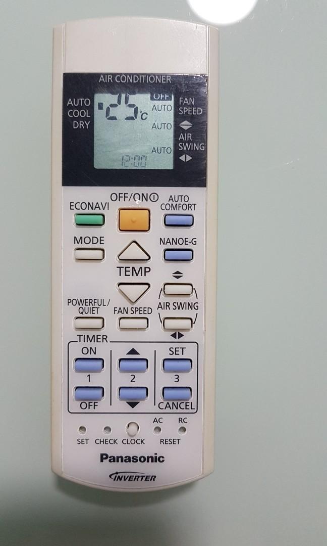 Panasonic Inverter Aircon Remote, TV & Home Appliances, Air ...