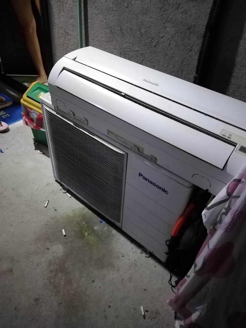 Panasonic split type aircon, TV & Home Appliances, Air Conditioning and ...