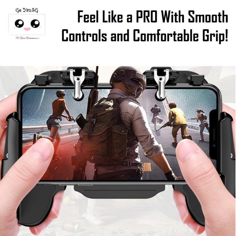 PUBG Mobile Controller Gamepad With Cooler Fan Mobile Trigger L1R1 ...