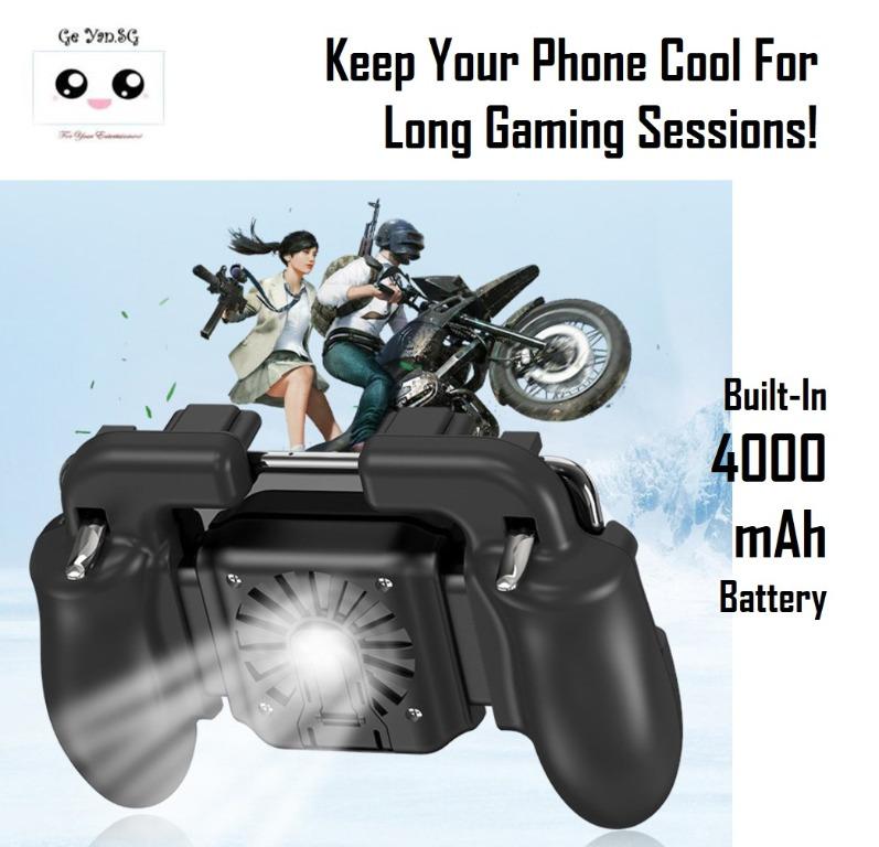 PUBG Mobile Controller Gamepad With Cooler Fan Mobile Trigger L1R1 ...