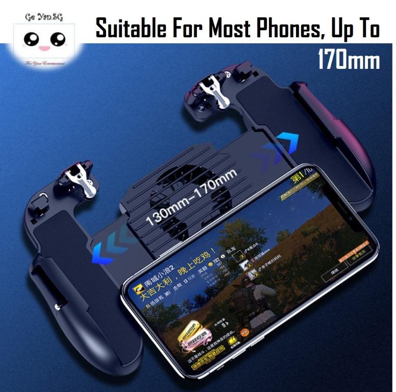 PUBG Mobile Controller Gamepad With Cooler Fan Mobile Trigger L1R1 ...
