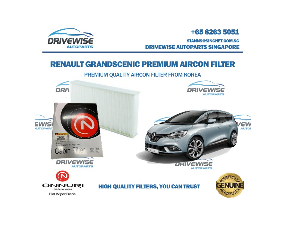 Renault Grand Scenic Premium Aircon Filter from Korea (Air Cabin Filter ...