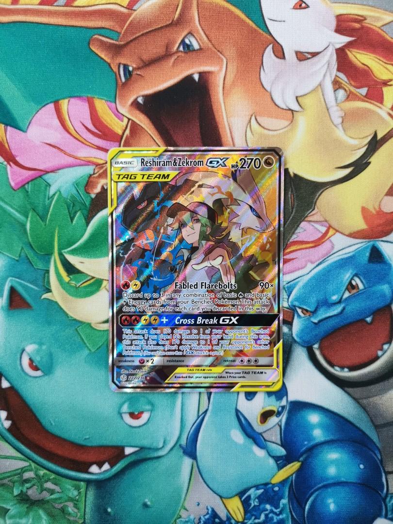 Reshiram & Zekrom Full Art Tag Team GX - Pokemon TCG, Toys & Games ...