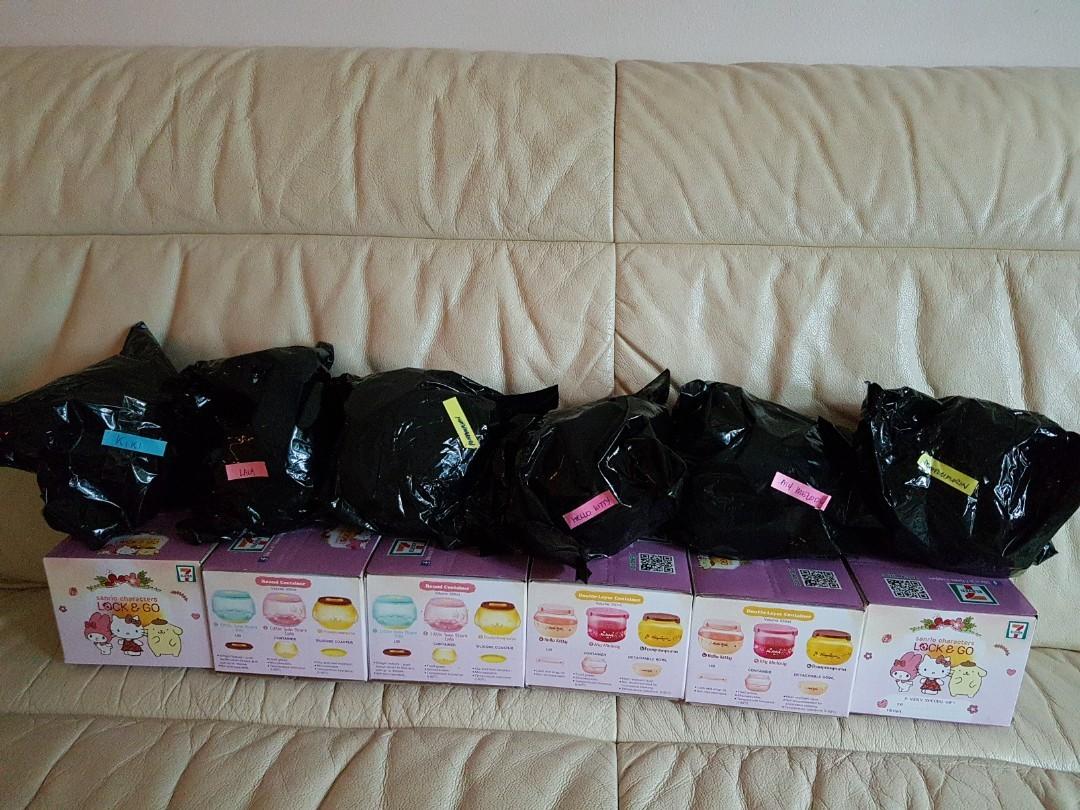 Sanrio Lock & Go double layer tupperware container set, Home Appliances ...