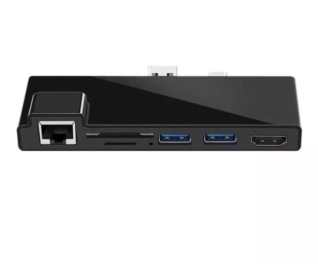Surfacekit Surface Pro USB Hub Docking Station with 1000M Ethernet Port ...