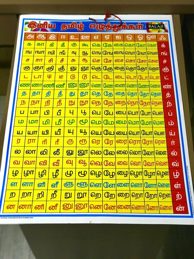 TAMIL EDUCATIONAL CHARTS, Hobbies & Toys, Books & Magazines, Assessment ...