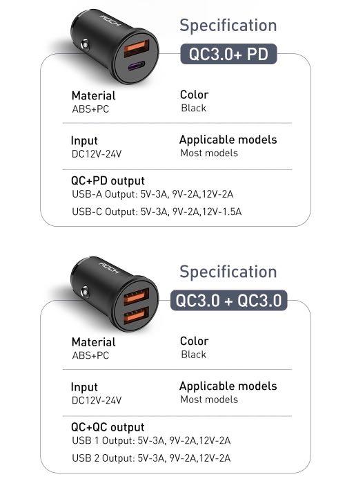 USB Quickcharge type c Pd car charger adapter, Mobile Phones & Gadgets ...