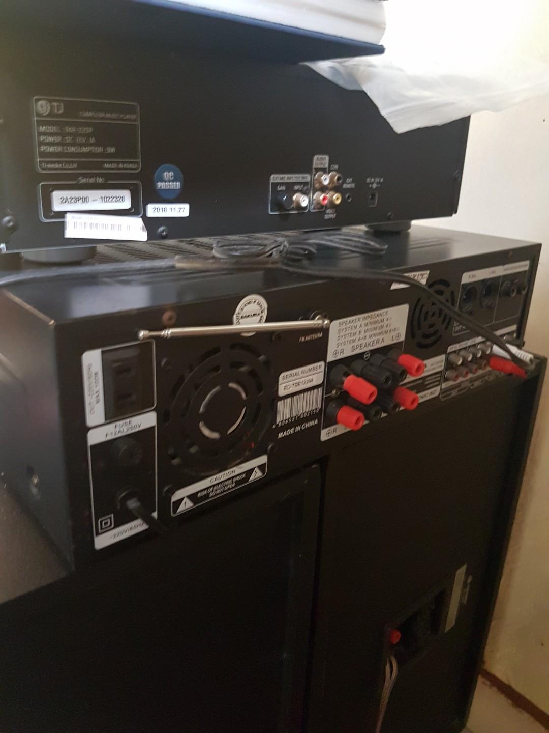 Videoke set crown spk,sakura amp tj player 335, Audio, Portable Music ...