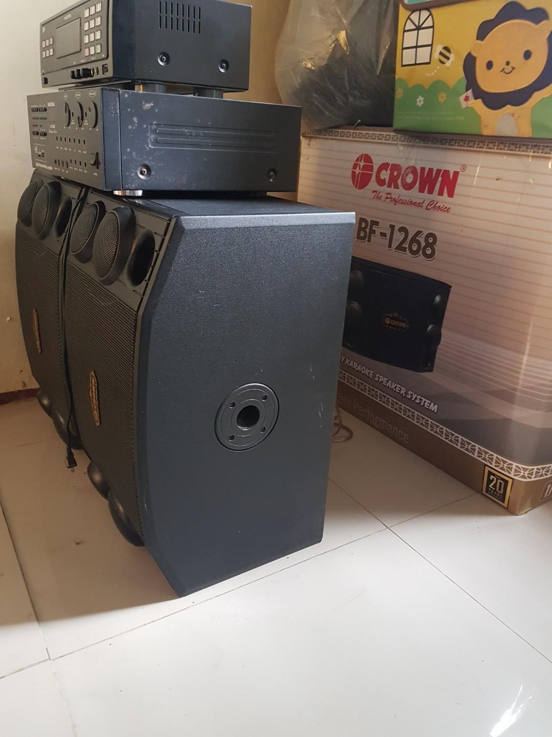 Videoke set crown spk,sakura amp tj player 335, Audio, Portable Music ...