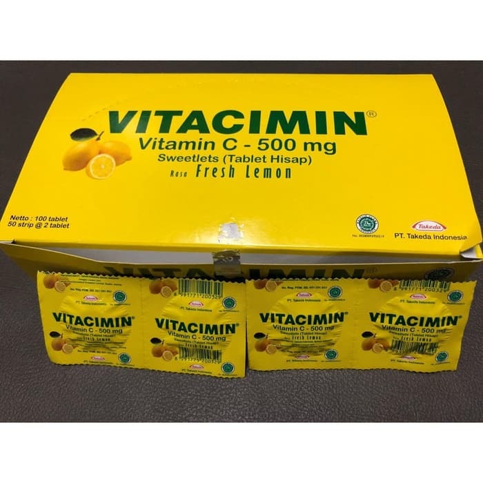 VITACIMIN C 1 BOX 100 TABLET 50 STRIP 500MG TABLET VITAMIN C JAGA DAYA ...