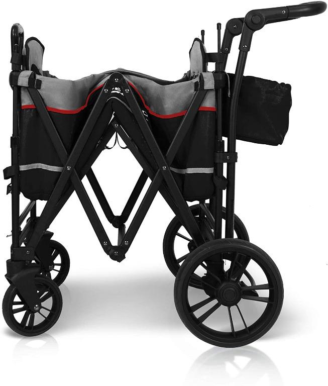 WonderFold Baby XL 2 Passenger Push Pull Twin Double Stroller Wagon ...