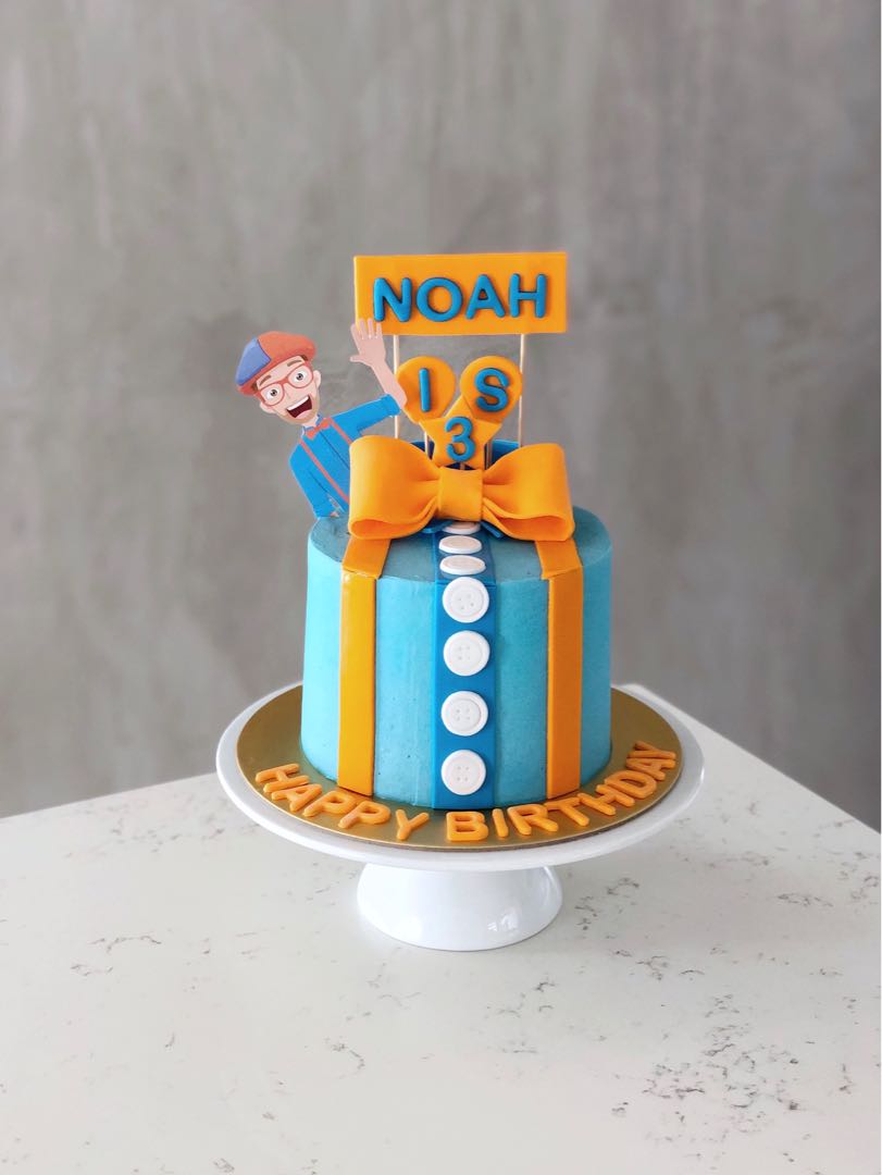 6” customised cake (blippi), Food & Drinks, Homemade Bakes on Carousell
