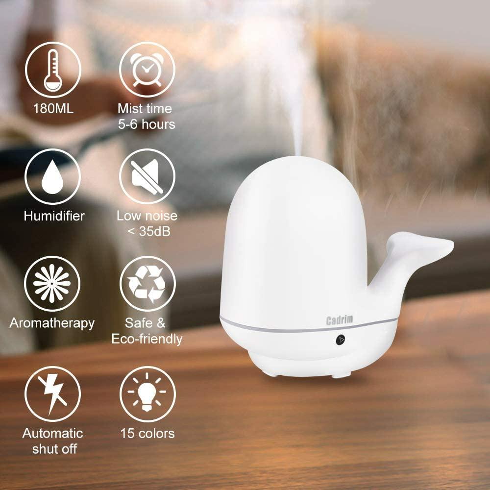 Cadrim Cute Diffuser, Aromatherapy Essential Oil Diffuser Ultrasonic ...