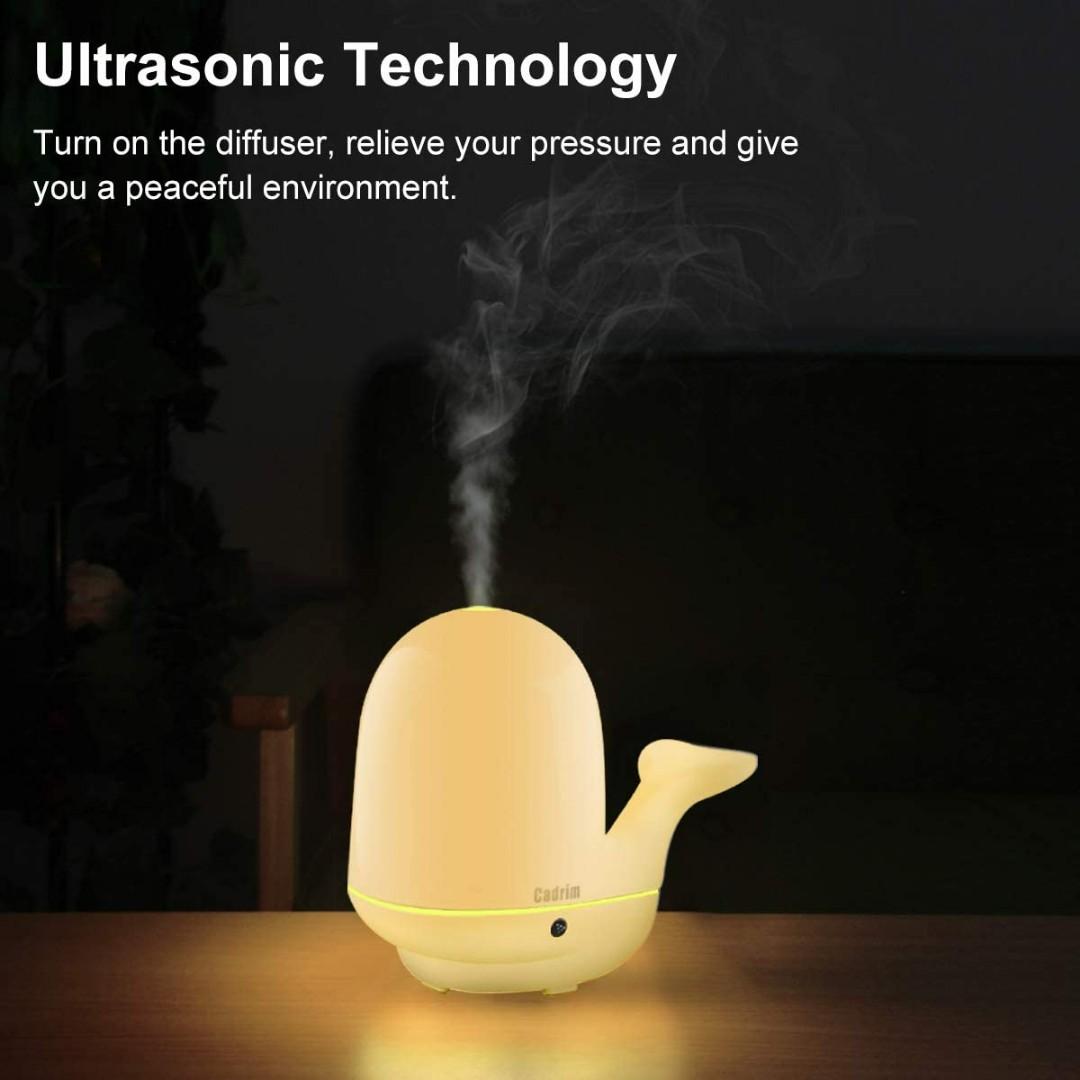 Cadrim Cute Diffuser, Aromatherapy Essential Oil Diffuser Ultrasonic ...