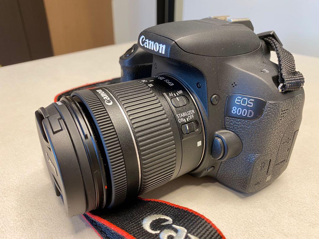 Canon EOS 800D + 18-55mm kit lens + Camera bag, Photography, Cameras on ...