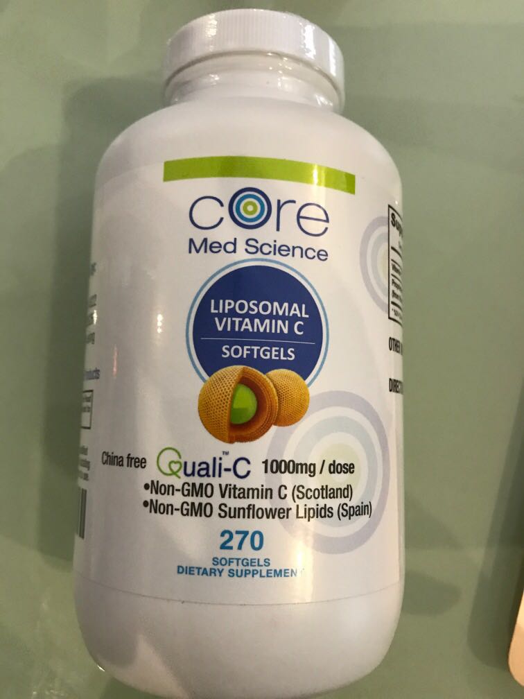 Core Med science liposomal vitamin C softgel, Health & Nutrition ...