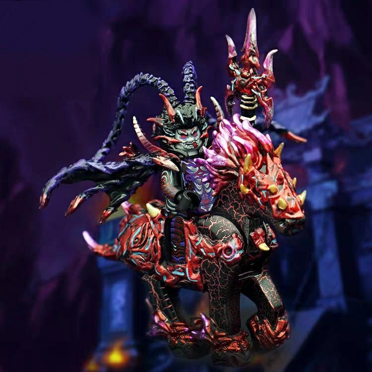 Custom Lego Minifigure - Evil LuBu (吕布) and Chi Tu (赤兔), Hobbies & Toys ...