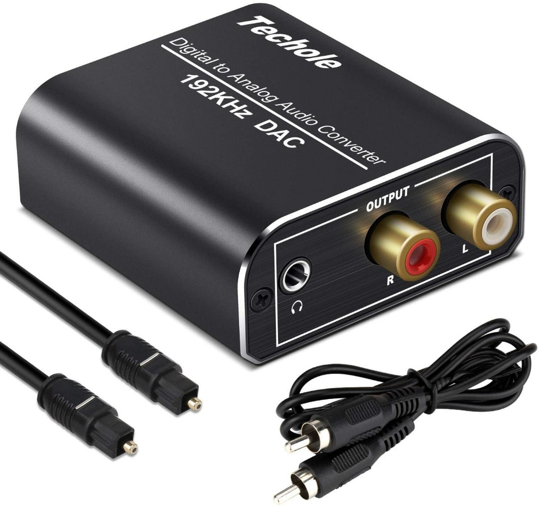 Digital to Analog Audio Converter-192kHz Techole Aluminum Optical to ...