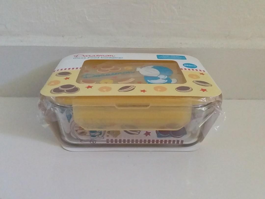 Doraemon Glass Food Container Lunch Box, Furniture & Home Living ...