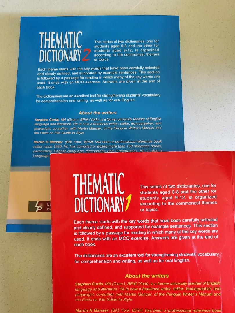 English Thematic Dictionary, Hobbies & Toys, Books & Magazines ...