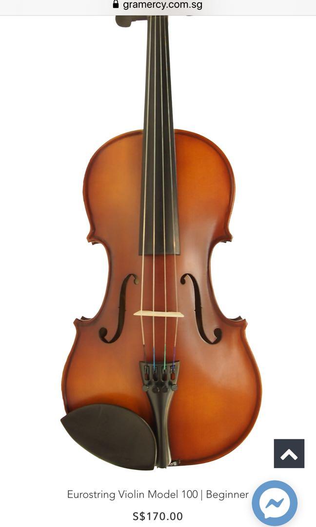 Eurostring Model 100 3/4 size Violin, Hobbies & Toys, Music & Media ...