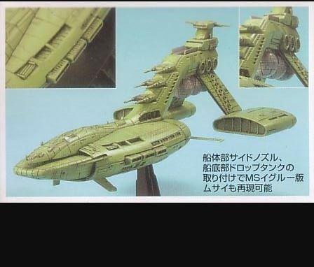 GUNDAM 自護軍 巡洋艦 EX Model Bandai 全新未砌 1比1700 MUSAI (原裝附送迷你 Mini Zaku 渣古 ...