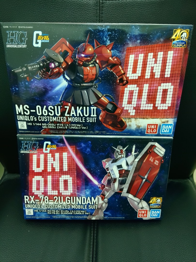 Gundam RX-78-2 & Zaku II Uniqlo version, Hobbies & Toys, Collectibles ...