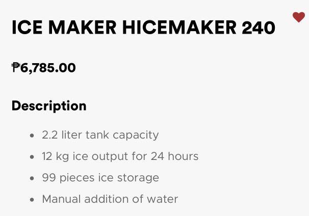 Hanabishi Ice Maker HICEMAKER240, TV & Home Appliances, Kitchen ...