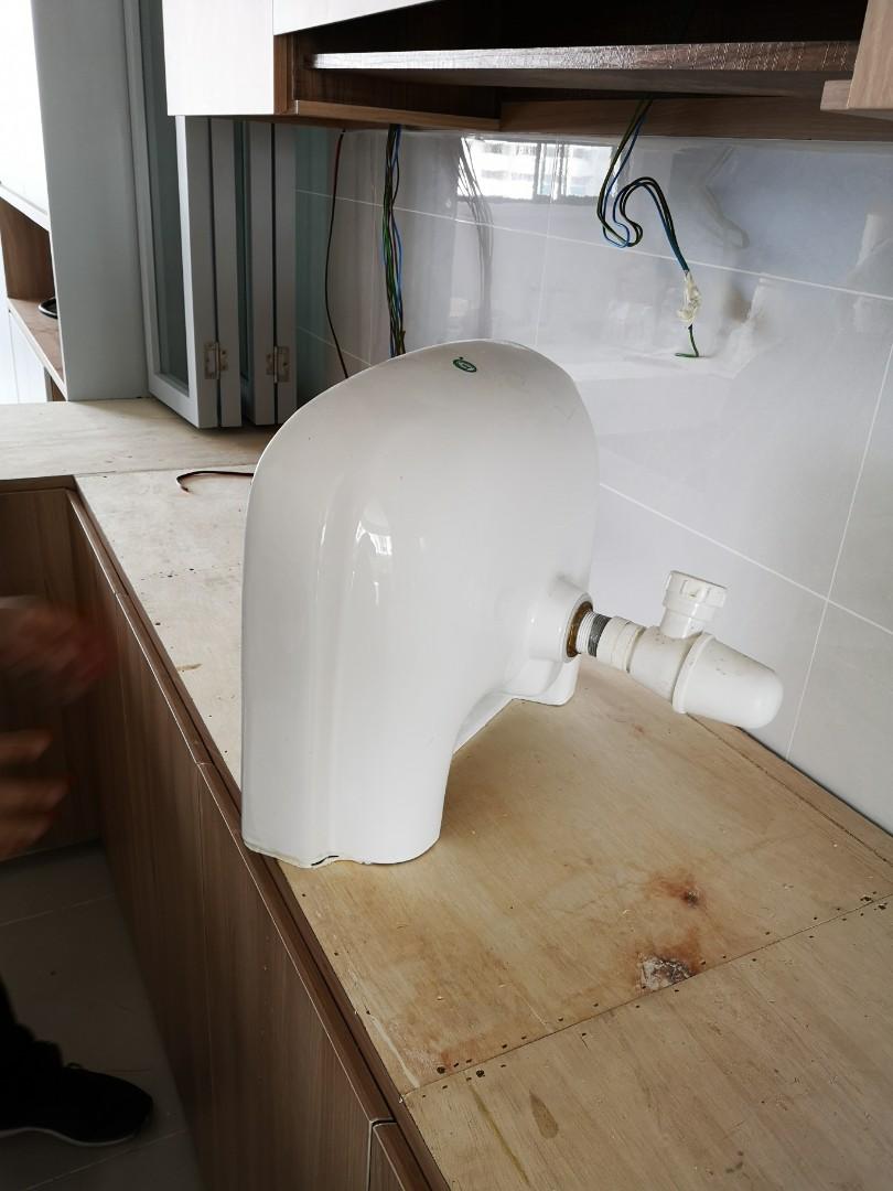 HDB Wall Mount Basin with Tap [New], Furniture & Home Living, Bathroom ...