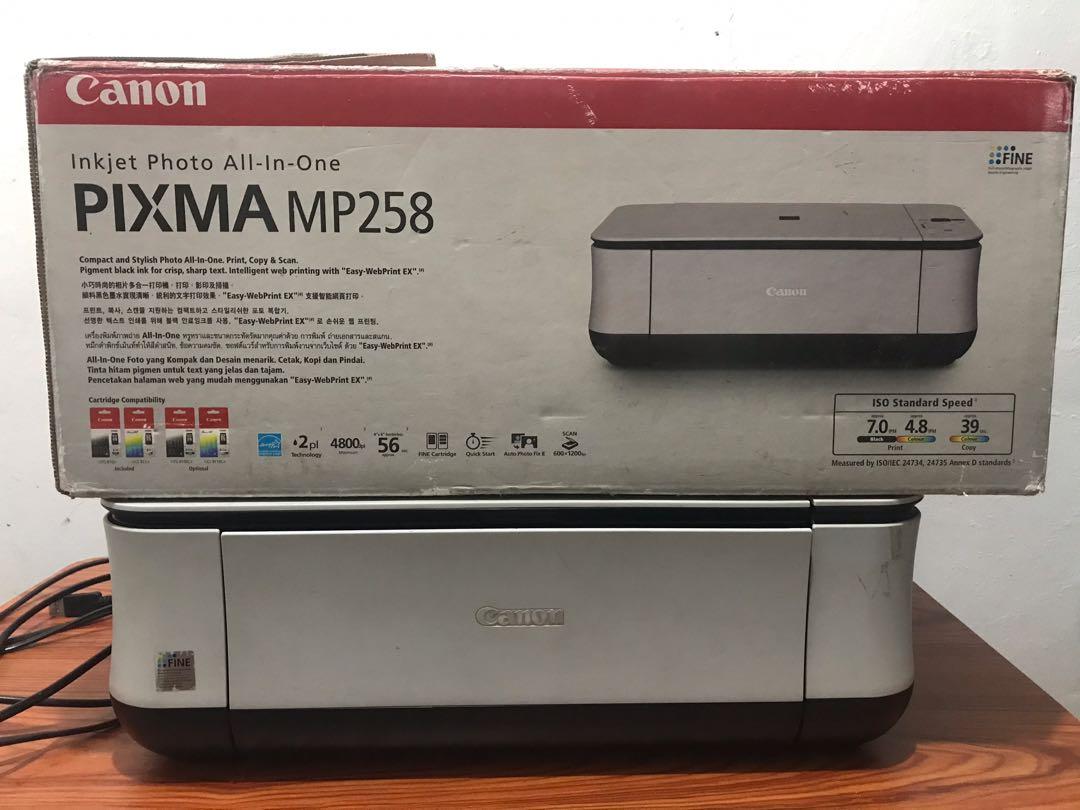 Inkjet Photo All-In-One PIXMA MP258, Computers & Tech, Printers ...