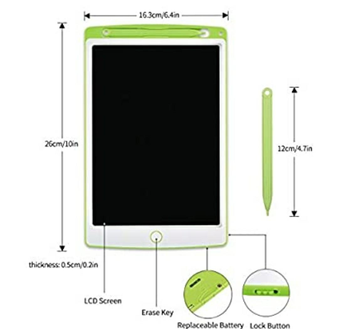 LCD Writing Tablet, 10 Inch Colorful Screen Digital eWriter Electronic ...