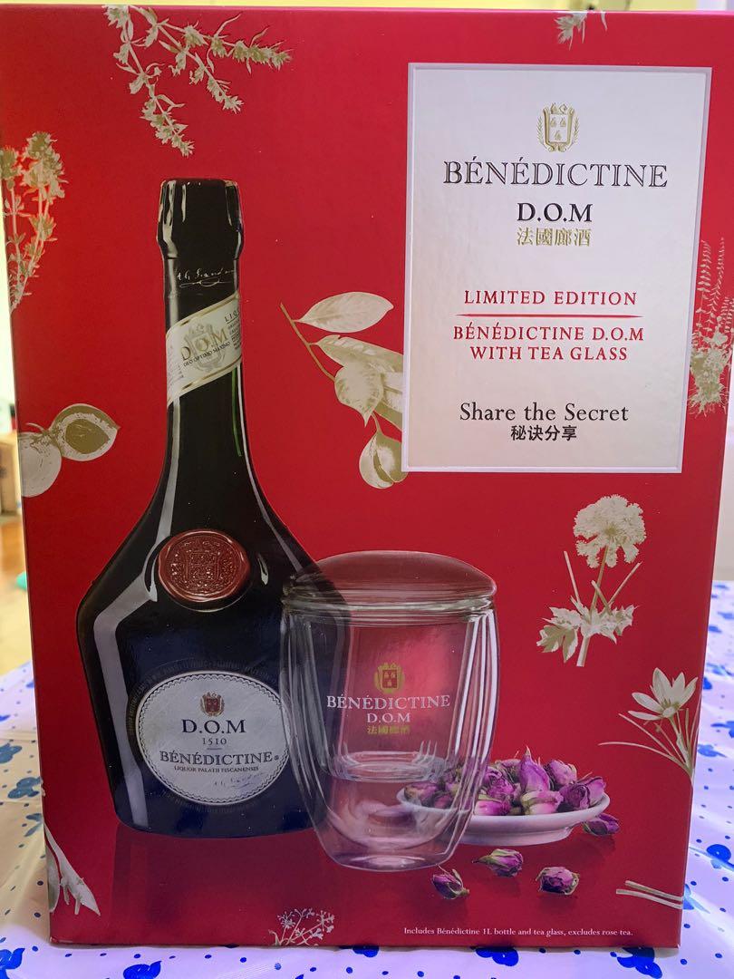 Limited edition Dom Benedictine with glass, Food & Drinks, Alcoholic ...