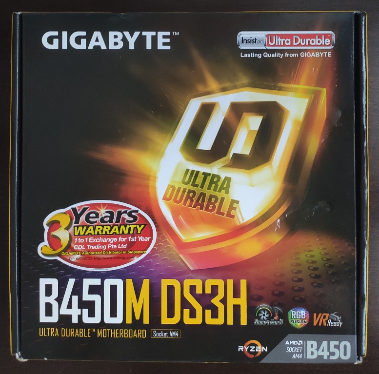 M/B- Gigabyte B450M DS3H Used, Computers & Tech, Parts & Accessories ...