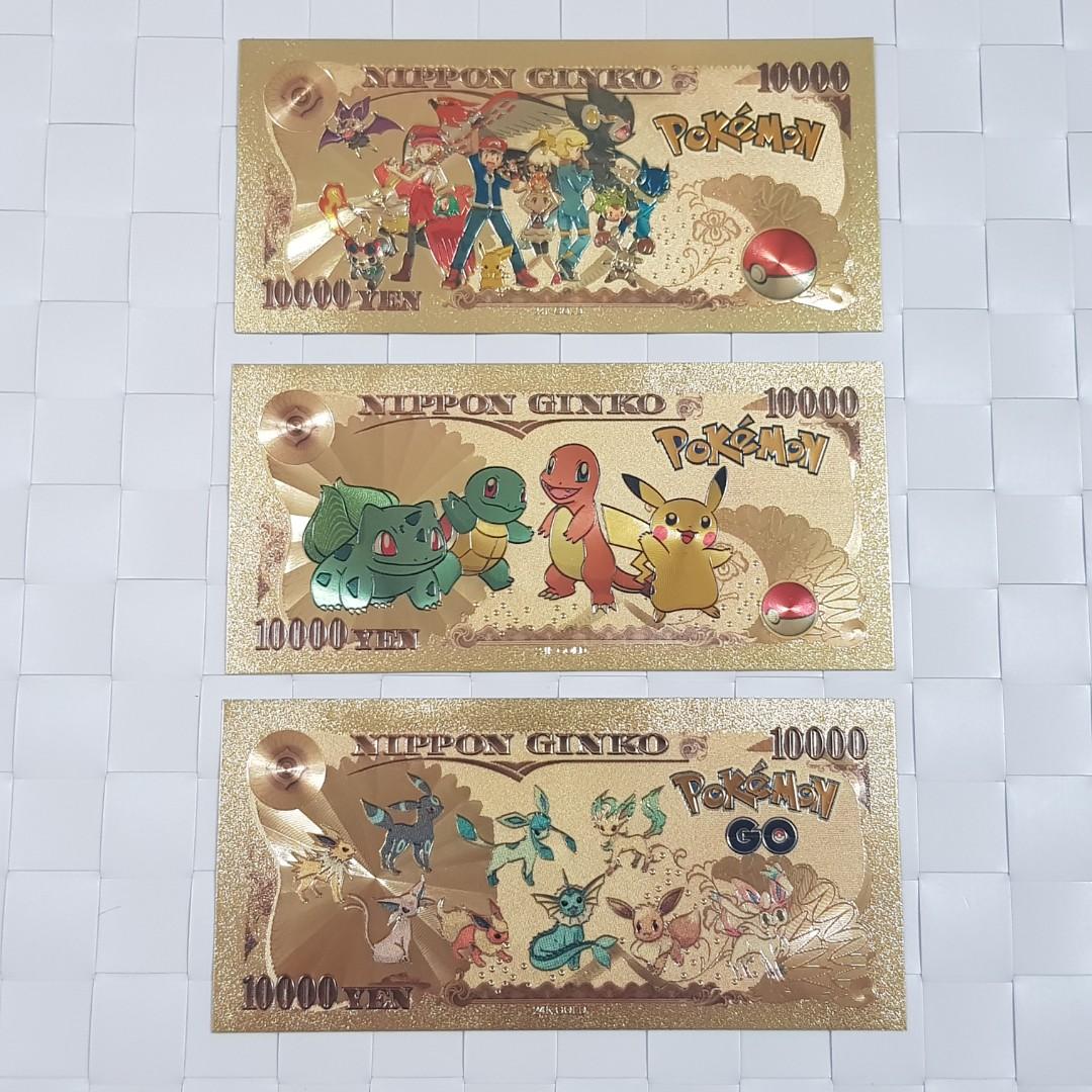 Pokémon gold notes novelty pokemon card, Hobbies & Toys, Toys & Games ...