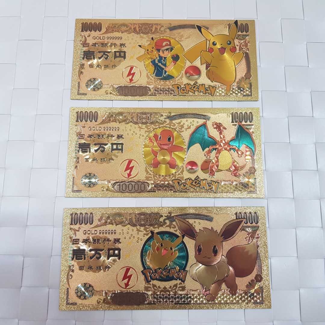 Pokémon gold notes novelty pokemon card, Hobbies & Toys, Toys & Games ...