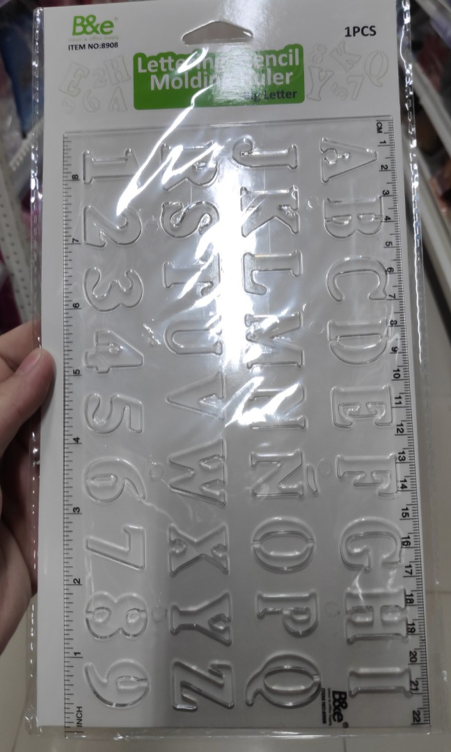 PREORDER B&e Letter Stencil Molding Ruler, Hobbies & Toys, Stationary ...