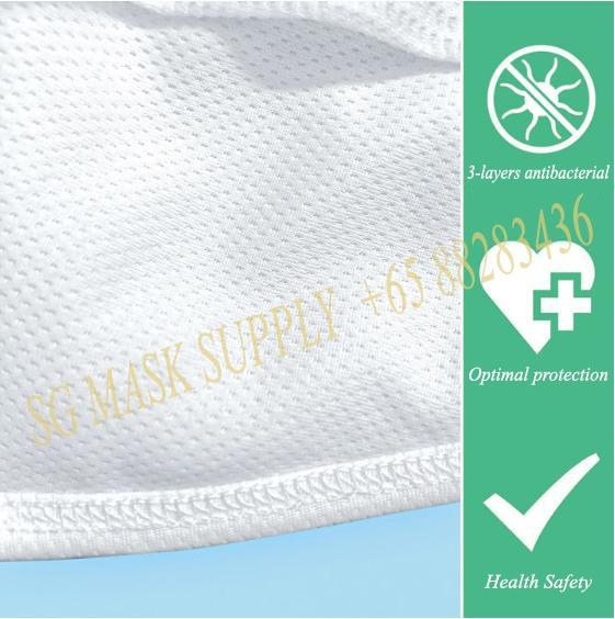 [WHITE - M SIZE] PROTECH MASK - 3 layers - Certified + Antibacterial ...
