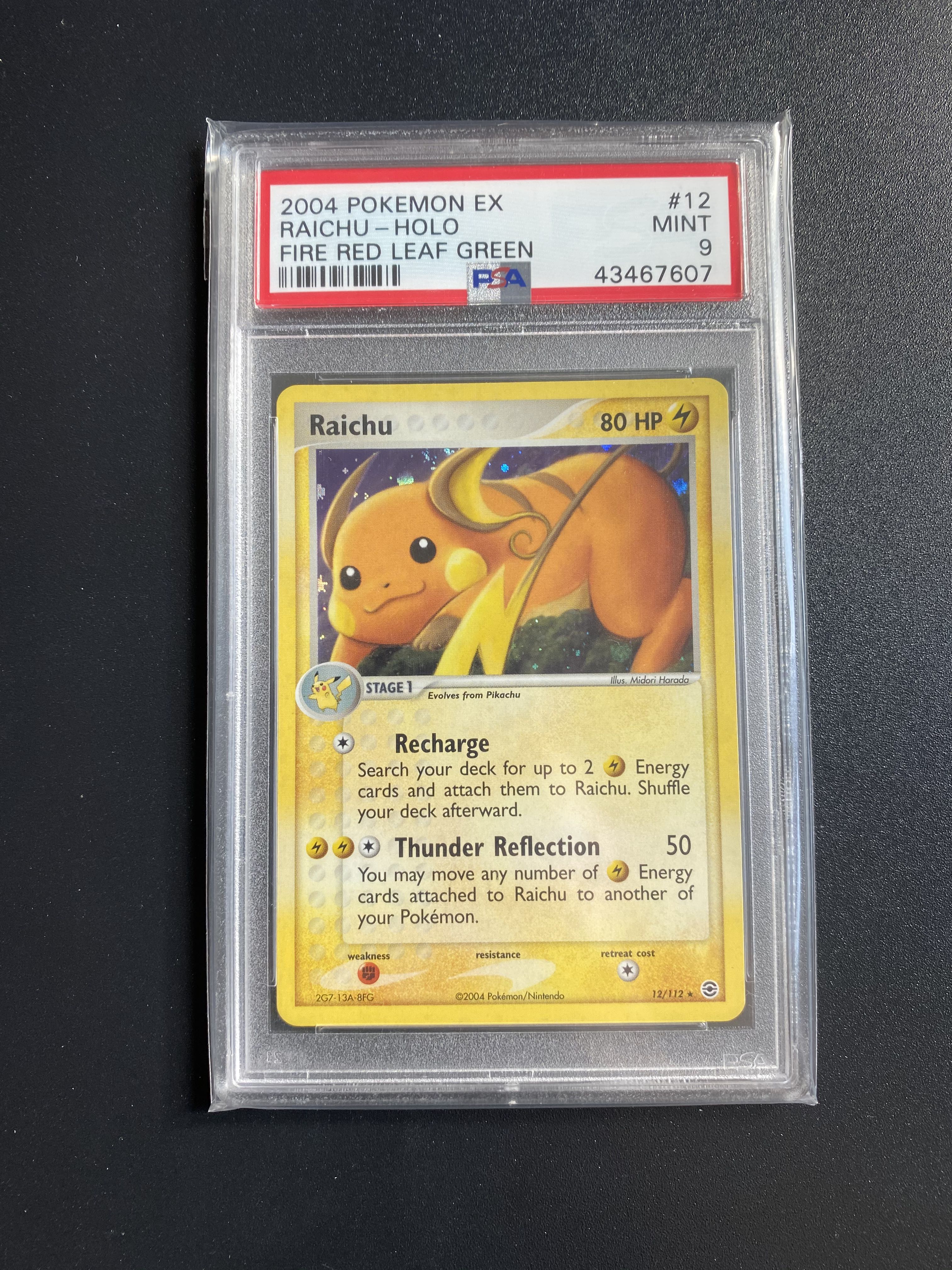 Raichu Fire Red Leaf Green PSA 9/Pokemon Cards/Slabs, Hobbies & Toys ...