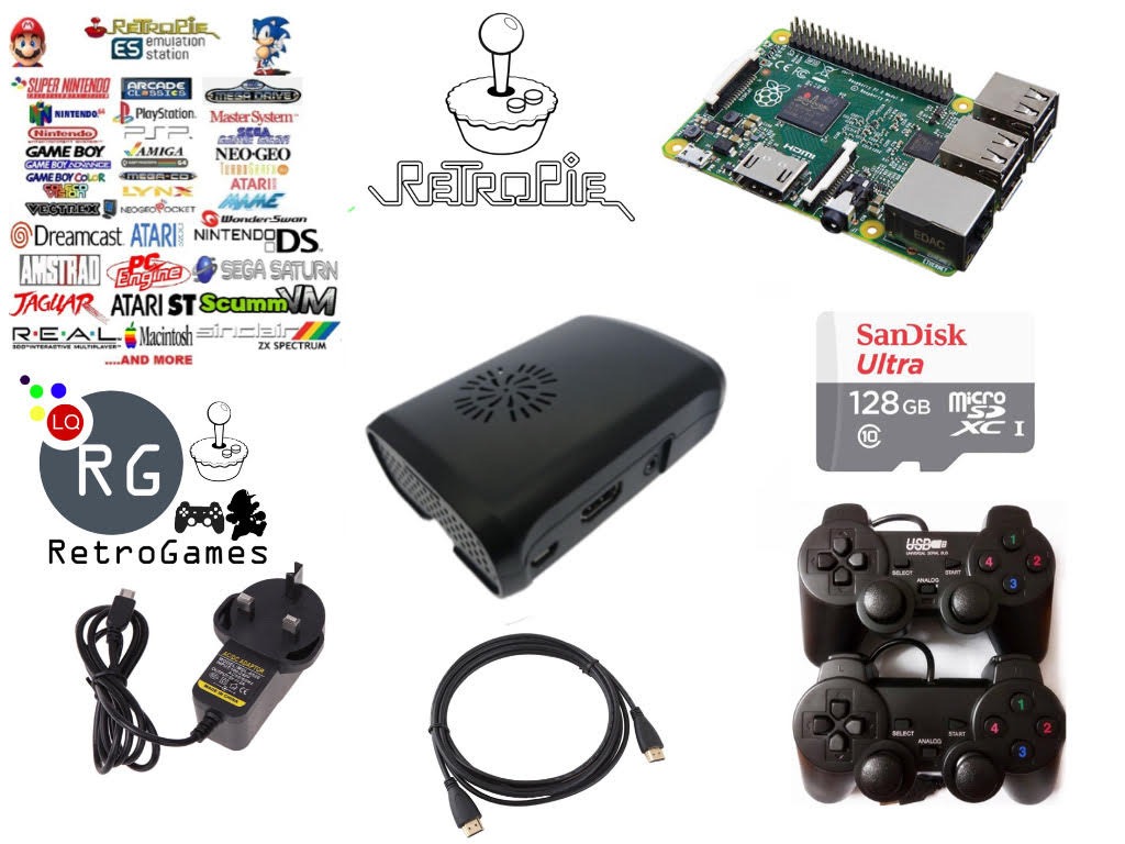 Retro Game Retropie Raspberry 3B 128GB Full Gaming Set (14k Games ...