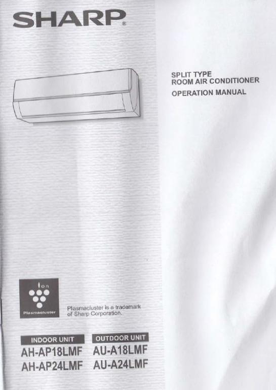 SHARP Aircon Remote Control (Original), TV & Home Appliances, Air ...