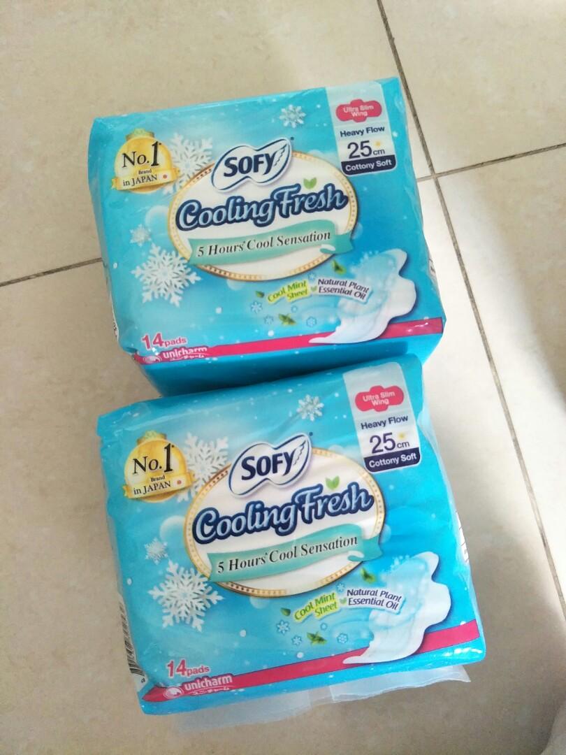 Sofy cooling fresh sensation sanitary pads, Beauty & Personal Care ...